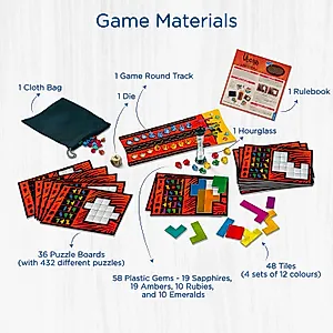 Thames & Kosmos Ubongo - Sprint to Solve The Puzzle | Family Friendly Fun Game | Highly Re-Playable | Quality Components (Made in Germany) , Orange