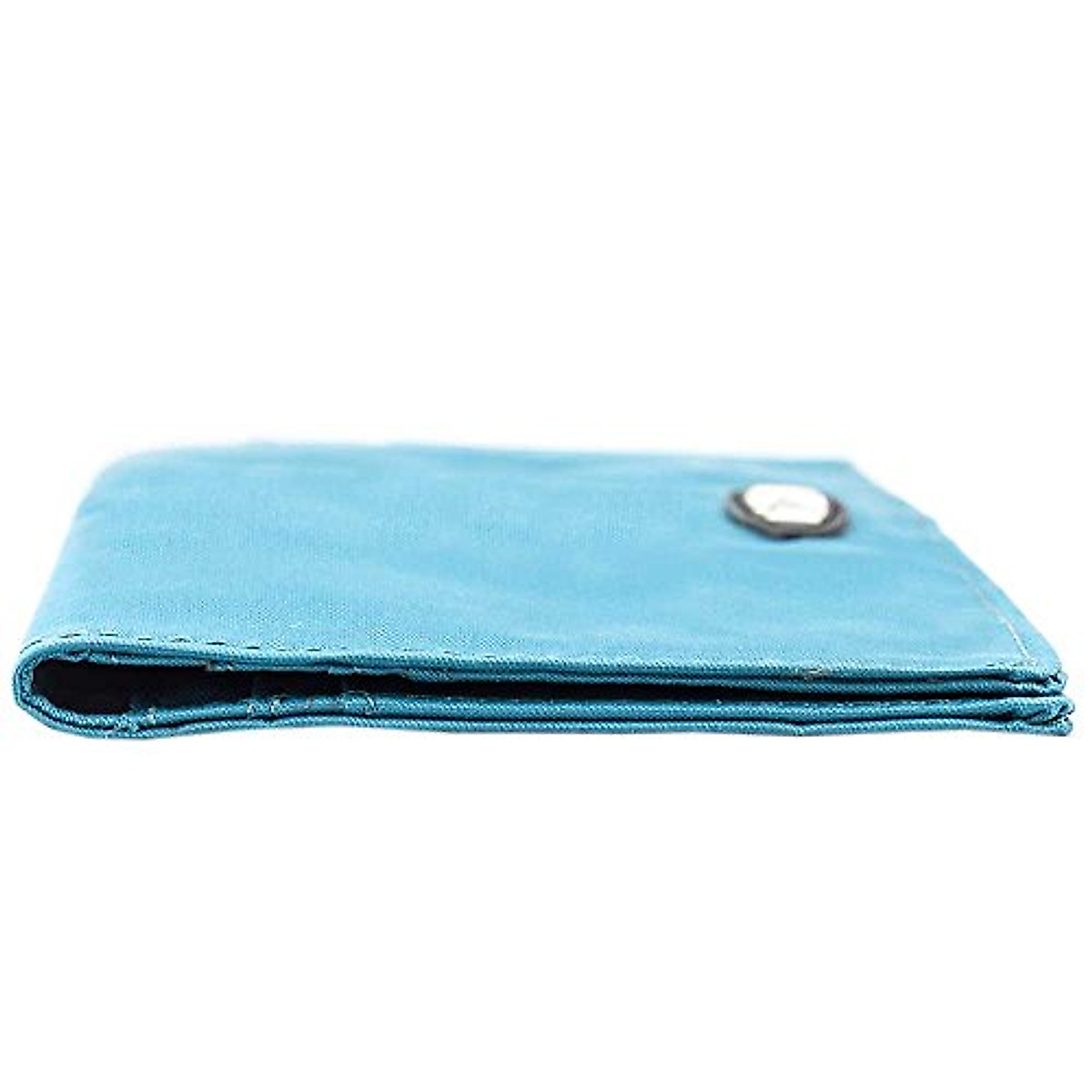 Big Skinny Women's Leather Executive Bi-Fold Checkbook Slim Wallet, Holds Up to 40 Cards,Lightweight, Slim, Ocean Blue