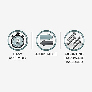 Zenna Home, Wall Shelf, Matte Black & Driftwood