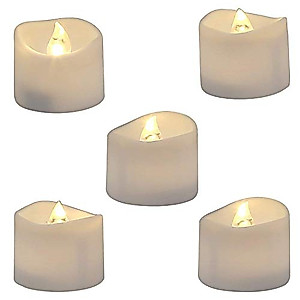 Homemory Halloween 24 Pack Orange Tea Light Candles with 12 Pack Warm White Tealights for Halloween, Pumpkin Lanterns, Outdoors
