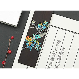 RIOMAN Bookmarks Metal Bookmark Bookmark Sprout Bookmarks Bookmark Handmade Wooden Bookmark，Classic Painted Bookmark Set，, is A Unique Gift for Teachers, Students (Color : B)