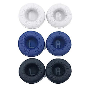 Kamonda 1 Pair Replacement Foam Ear Pads Pillow Cushion Cover for JBL Tune600 T500BT T450 T450BT JR300BT Headphone Headset 70mm EarPads Replacement Cushion for Headphone Left and Right Black