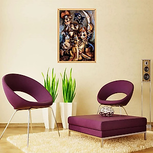 BOGVIAP Cartoon Diamond Painting,Cartoon Diamond Painting Kits for Adults,DIY Cartoon Full Drill Gem Art Craft,Perfect for Relaxing Parents-Children Interaction Gift Home Decoration 12×16inch