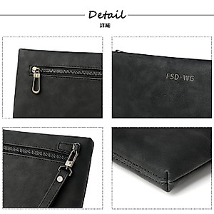 FSD.WG Mens Clutch Bag Man Purse Handbag 12 inches Large Hand Bag Big Clutch Wallet 3 COLOR