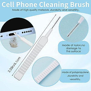 [10 Pieces] Loirtlluy Phone Mini Cleaning Brush Kit, Anti-Clogging Nylon Cleaner for Phone Speaker and Receiver, Multifunctional Cleaning Tool Compatible with Airpods, iPhone, Keyboard, Car Vent