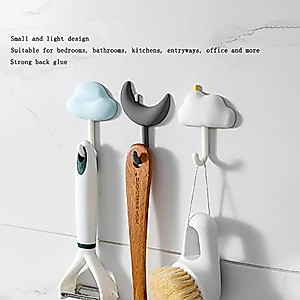 DHDestined Fateful 3 Pcs Adhesive Silicone Stick on Hooks, Multi-Purpose Damage Free Hanging Hooks, Silicone Decoration Hook, Functional Utility Hooks for Kitchen Bathroom Home Office