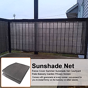 Charcoal Balcony Screen Privacy Screen Charcoal Balcony Cover Windscreen Cover Fabric Shield UV-Resistant Visibility Reduction Garden with Cable Ties 90% Blockage (Available for Custom Sizes),0.9*6m
