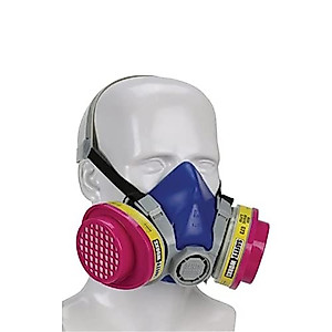 Safety Works SWX00320 Multi-Purpose Respirator Half-Mask Niosh Ov/AG/P100, Grey/Blue