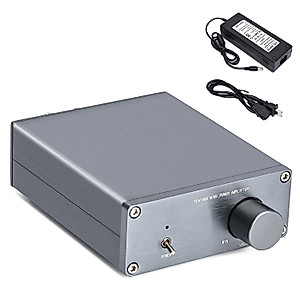 Facmogu TDA7498E Stereo Audio Amplifier Car Audio Amplifier with Power Supply DC 24V 6A,160W x 160W Dual Channel Hi-Fi Amplifier, Mini Class D Integrated Digital Amp Home Speakers (Amplifier+Adapter)