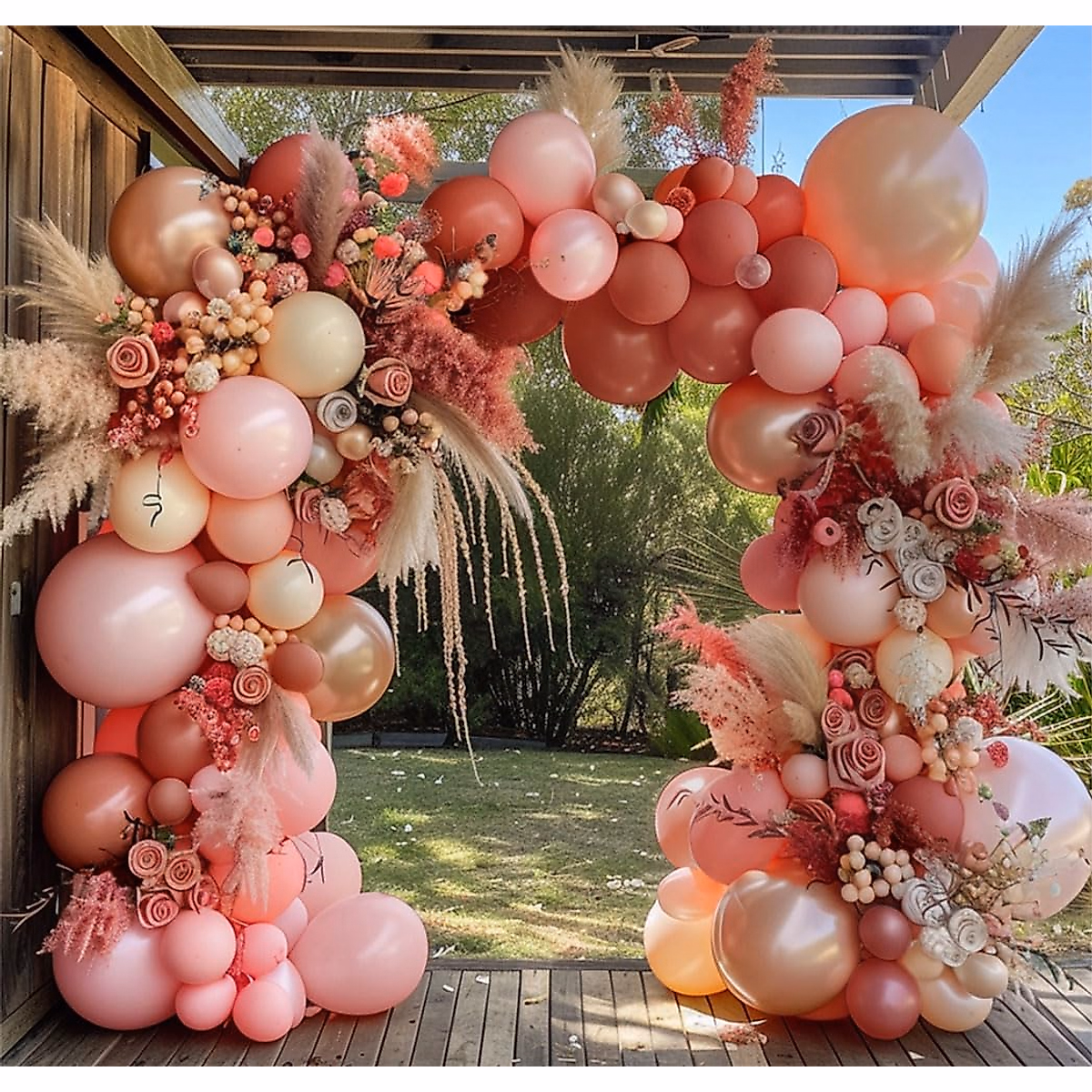 Dusty Rose Balloon Garland Retro Pink Gold Balloon Arch150pcs Latex Pastel Mauve Pink Party Balloons Kit for Baby Shower Bridal Shower Girl Birthday Wedding Boho Party Decoration