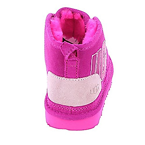 UGG Unisex-Child Neumel Graphic Outline Boot, Pink-multi, 2 Big Kid