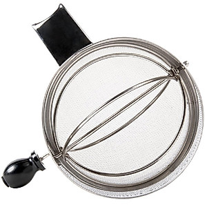 TrueCraftware 8 Cup Stainless Steel Flour Sifter with Four Wire agitator to sift flour Mirror finish- Mesh Baking Sifter for Powdered Sugar Shaker Duster Flour Sieve Sifter for Baking