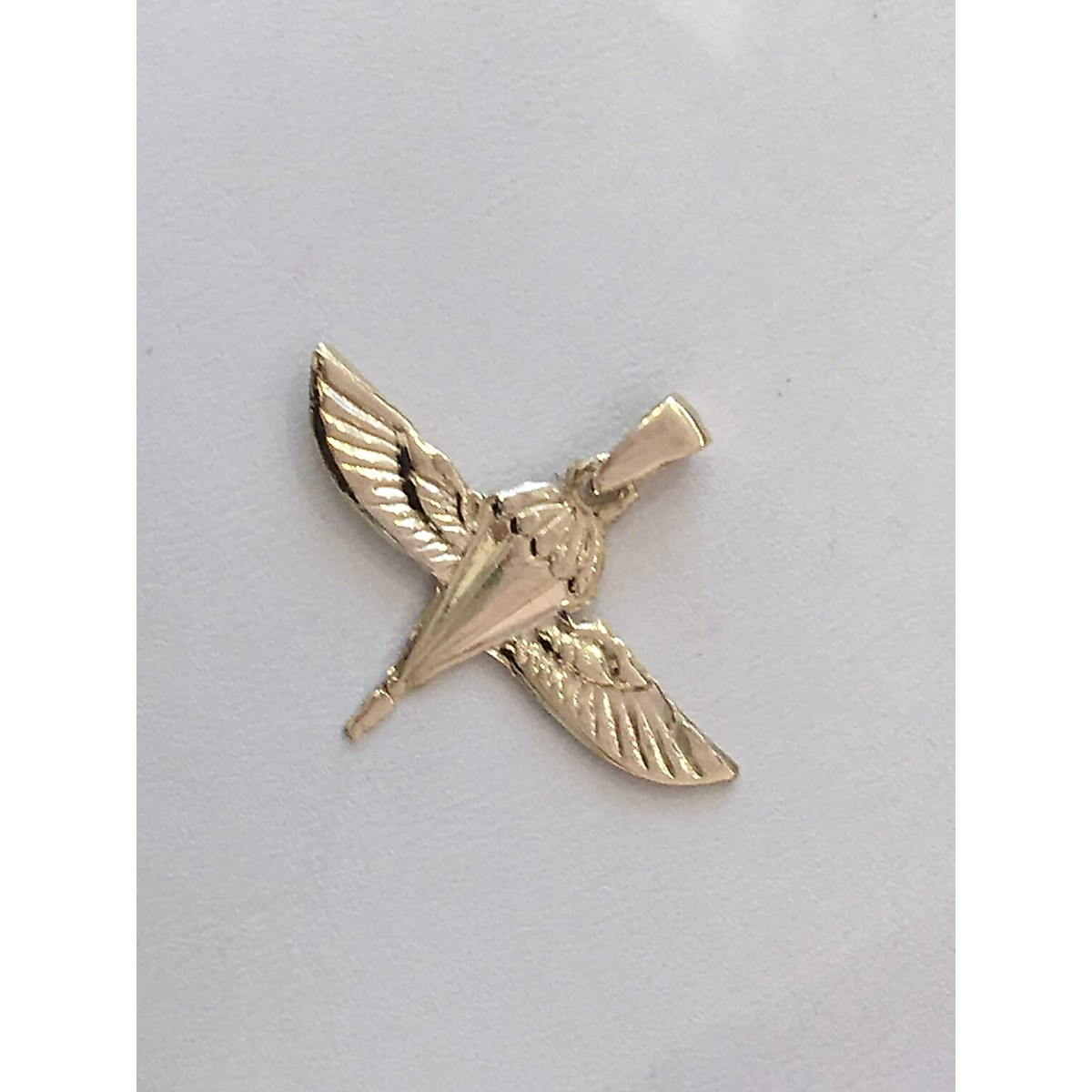 Baltinester Handmade IDF Wings Israeli Army Paratrooper Pendant in 14k Yellow Gold 20.5 x 30 mm Jewelry