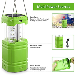 Emergency Rechargeable Camping Lanterns for Power Outages + Emergency Weather Radio with NOAA/AM/FM 【Bundle】