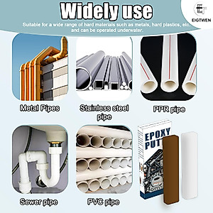 Epoxy Putty, 200g Epoxy Wood Filler, 2 Part Epoxy Metal Putty, Plastic, Glass, Ceramic Sink Crack Repair for Fast Repair and Bonding, Heat Resistant & Waterproof (Brown)