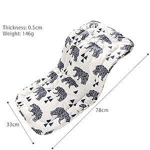 LXLUOO Baby Stroller Seat Liner,Stroller Mat，Infant Cushion Pad， Universal Seat Cushion Pad for Pushchair Buggy and Car Seat (C)