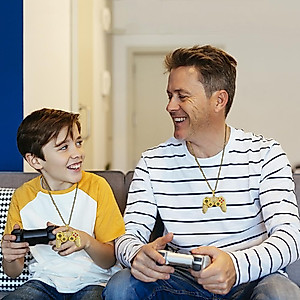 Jemant Video Game Controller Necklace For Men Women Iced Out Pendant Bling Hip Hop Cool Punk Gold Plated Game Console Handle Necklace Friendship Gift