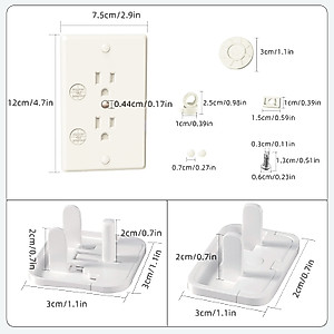 Magnetic Self-Closing Outlet Cover AOSITE 6 Pack Outlet Covers Baby Proofing Safety Cream White Power Plug Protectors with Screw Childproof Outlet Cover for Baby Safety, 10 Pack Outlet Plug Covers