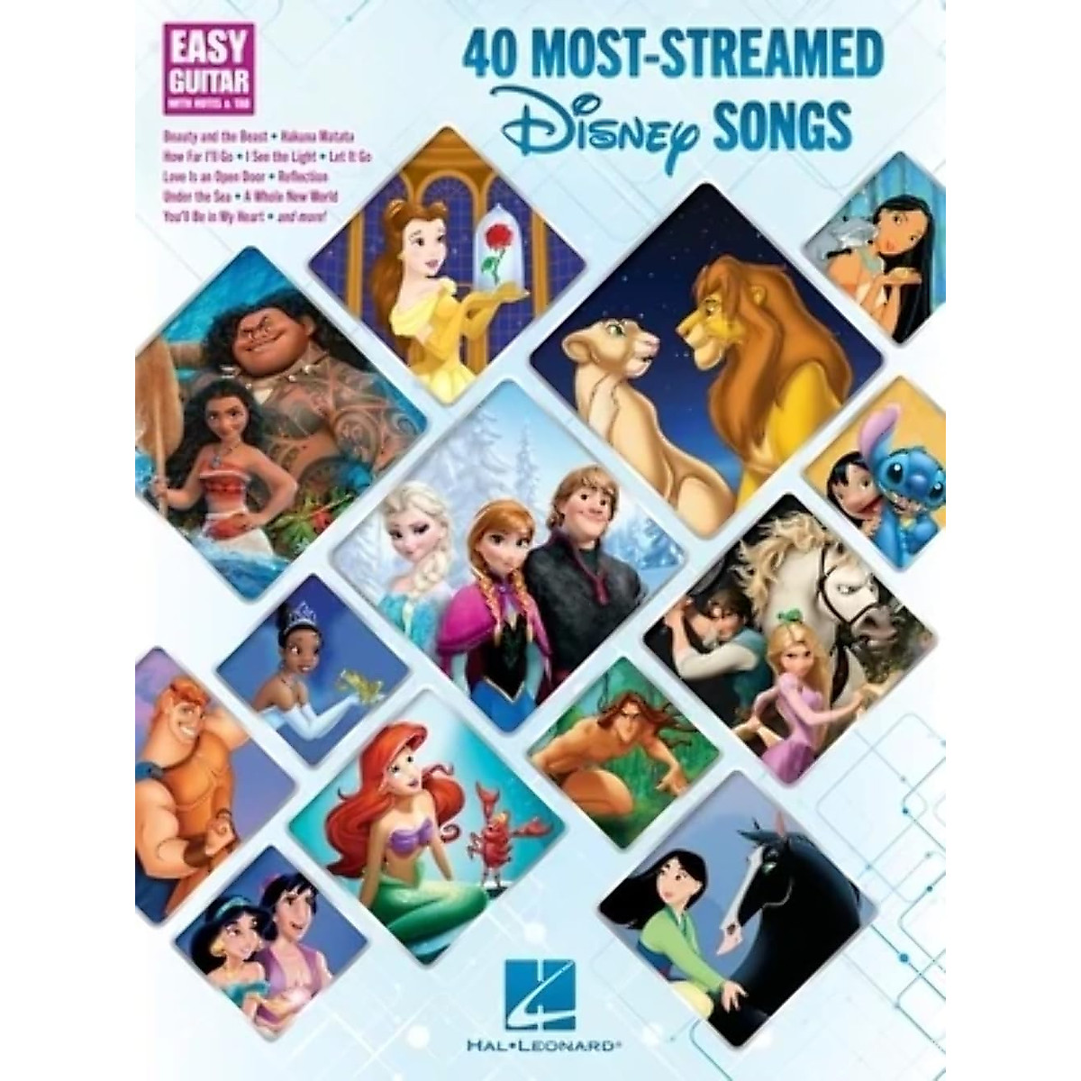40 Most-Streamed Disney Songs: Easy Guitar with Notes and Tab Songbook