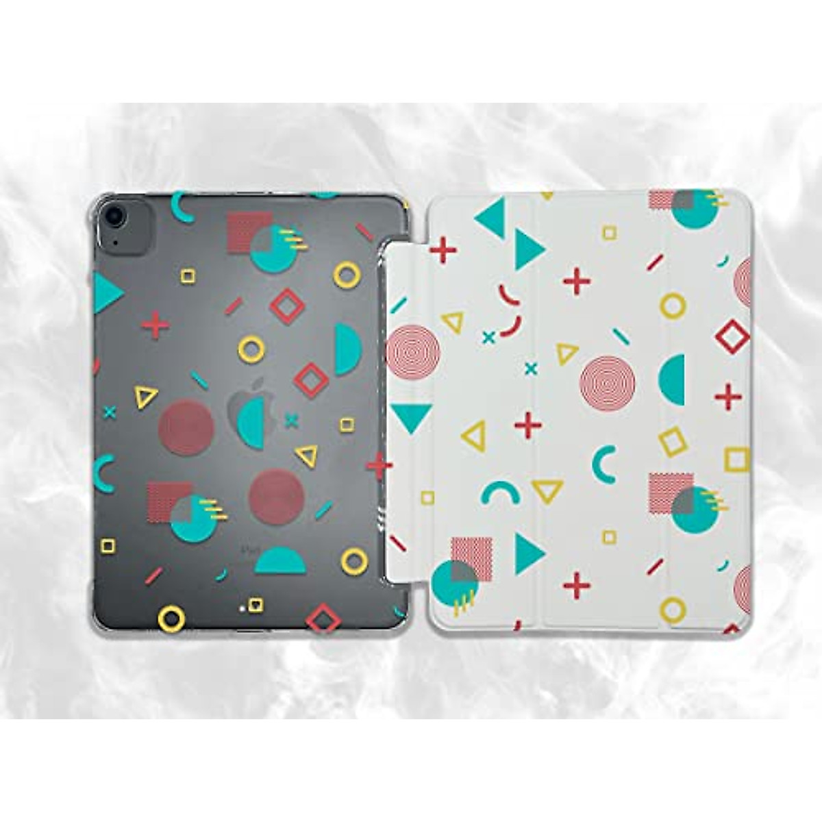 Cute Geometric Shapes Minimalist case Compatible with iPad Mini Air Pro 7.9 8.3 9.7 10.2 10.9 11 12.9 inch Pattern Cover New 2022 2021 Trifold Stand 3 4 5 6 7 8 9 Generation 529 (9.7" 5/6 gen)