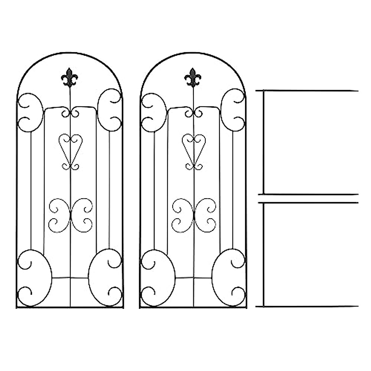 2 Pack Garden Trellis, for Climbing Plants 60" x 18" Black Steel Potted Support Vines Metal Wire Plant Trellis for Climbing Vegetables Flower Patio Roses Cucumbers