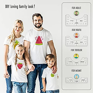 FINFINLIFE Tshirt Ruler Kit - 9Pcs, Transparent Tshirt Ruler Guide for Vinyl, Shirt Alignment, T Shirt Rulers to Center Designs, Shirt Ruler for Vinyl Alignment, T Ruler for Infant Toddler Youth Adult