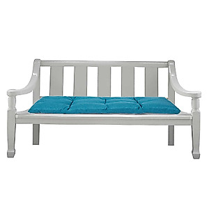 SEKUMDAN Bench Cushion Outdoor Chair Lounge Cushions Durable Non-Skid Tufted Overfilled Seat Pad for Porch Swing Piano Loveseat Outdoor Indoor Furniture (36 in L x 14 in W x 2.5 in T, SkyBlue)