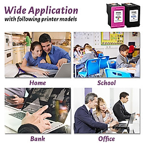 Inktopia Remanufactured Ink Cartridge Replacement for HP 63XL 63 XL Black and Color use with HP Officejet 5255 5258 3830 3833 4650 Envy 4520 4516 DeskJet 1112 2132 3633 3634 Printer