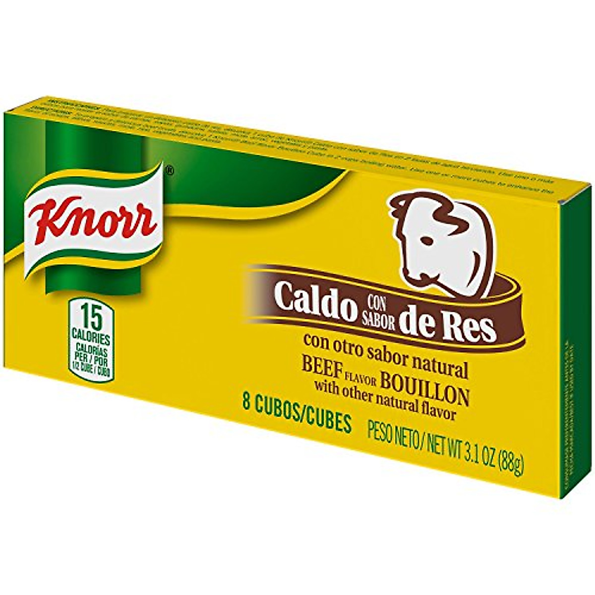 Knorr Bouillon Cubes Beef Flavor Bouillon/Caldo de Res Pack of 24, 8 Ct For Sauces, Soups and Stews Naturally Flavored 3.1 oz