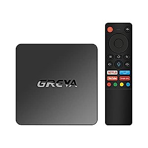 GREVA Android 11 TV Box 4GB RAM 32GB ROM Support Dual Band WiFi 2.4G/5G Voice Remote Control BT 5.0 4K HDR Smart Streaming Media Player