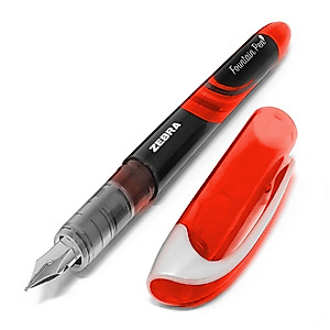 Zebra Fuente - Disposable Fountain Pen - One of Each Coloured Ink - Pack of 7