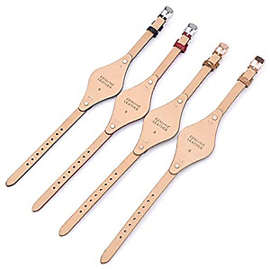 8mm Spring Bar Genuine Leather Watch Strap Replacement for Fossil ES3148 ES4119 ES4176 ES3262 ES3077 (beige)