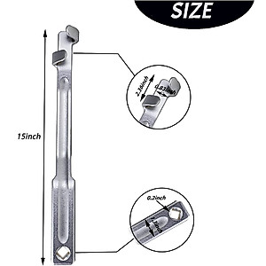 Werhoo Wrench Extender Tool Bar for Mechanics, Garage Tradesman, Handyman to amplify torque, 15 Inch Long Wrench Extension with 1/2 Inch Hole, Fit for Open End Wrench Extender, 1/2 Torque Wrench