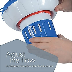 Milliard Chlorine Floater with Pop Red Empty Gauge, Floating Chlorinator Dispenser