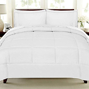 Cotton Home Depot All Season Luxury 600 Thread Count 1 Piece Down Alternative Comforter, Hotel Quality 400 GSM Full Light Weight 100% Egyptian Cotton (King Size, Orange Solid)