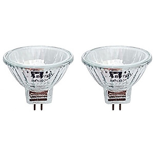 Anyray (2-Bulbs) Clear MR11 +C 12Volt 10Watt Precision Halogen Reflector Fiber Optic Light Bulb 10W 12V 10-Watts