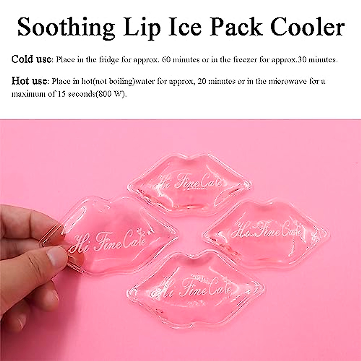 Ice Pack for Lip Filler, Lip Ice Pack Bulk Small Ice Pack for Mouth, Injections, Injuries, Bruises (Pink (40 Count))