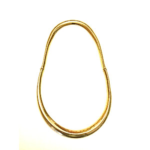 Marshal Metal Fashion Necklace 18K Gold Plated Brass Omega Choker Necklace (NK156G(15mm))