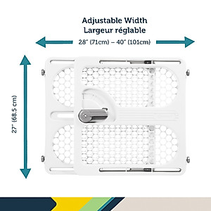 Safety 1st Pressure Mount Easy Fit Security Gate, Fits Spaces between 28" and 40" Taupe