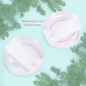 Mary Square Joyful Merry Happy Colorful 32 ounce Stainless Steel Christmas Travel Tumbler with Straw and Handle