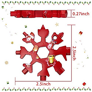 18 in 1 Snowflake Multitool,3 Pack Stainless Steel Snowflake Tool,18-in-1 Star Tool Snowflake Wrench Snowflake Bottle Opener,Best Gifts for Christmas