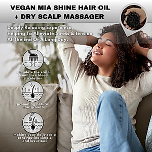 Vegan Mia USDA Organic Rosemary Oil for Hair Growth with Castor Oil & Jojoba Oil - Scalp Oil Treatment & Intense Nourishment to Get Healthier, Thicker & Shiny Hair Naturally