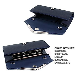 Naimo Womens Shiny Sequin Clutch Evening Bag Envelope Handbag Shoulder Chain Purse for Wedding Party Bride