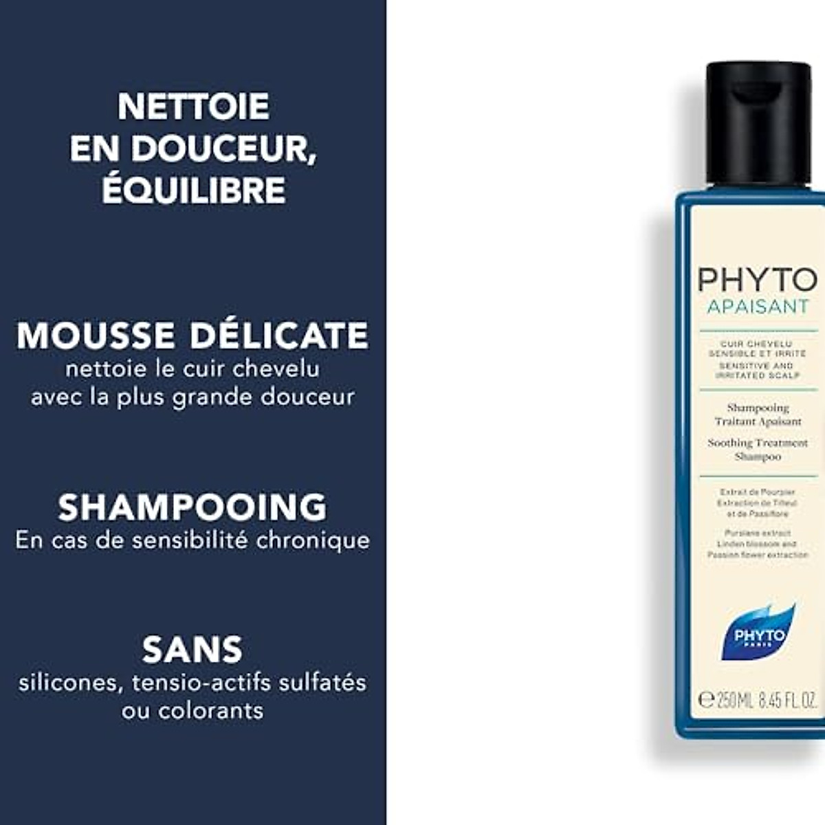 PHYTO Phytoapaisant Soothing Treatment Shampoo, 8.44 Fl Oz