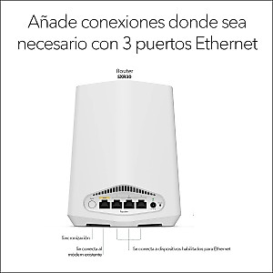 Netgear Orbi PRO WiFi 6 AX1800 Router SXR30, Wi-Fi 6 (802.11ax), W126258140 (SXR30, Wi-Fi 6 (802.11ax), Dual-Band (2.4 GHz / 5 GHz), Ethernet LAN, 5G, White, Tabletop Router)