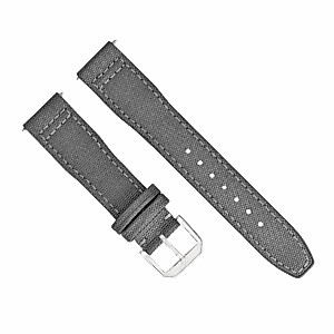 Ewatchparts 20-22MM CANVAS LEATHER WATCH BAND STRAP COMPATIBLE WITH IWC PILOT TOP GUN PORTUGUESE + BUCKLE