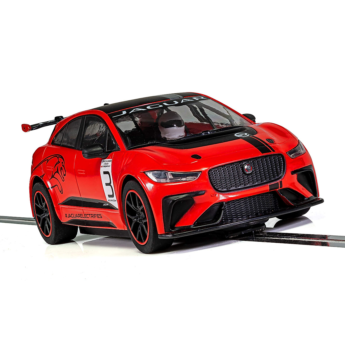 Scalextric Jaguar I-Pace Red #3 1:32 Slot Race Car C4042