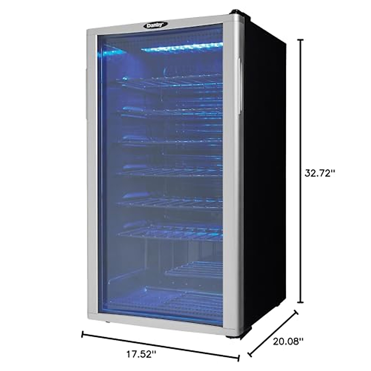 Danby DWC350BLP Free-Standing Wine Cooler, Stainless Steel-Matte