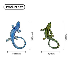 LiffyGift Resin Lizard Wall Decor Animals Craft Sculpture Art Hanging for Indoor Living Room Outdoor Garden Decoration