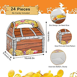 Adorox 12 Treasure Chest Treat Boxes Pirate Birthday Party Favor Goodies
